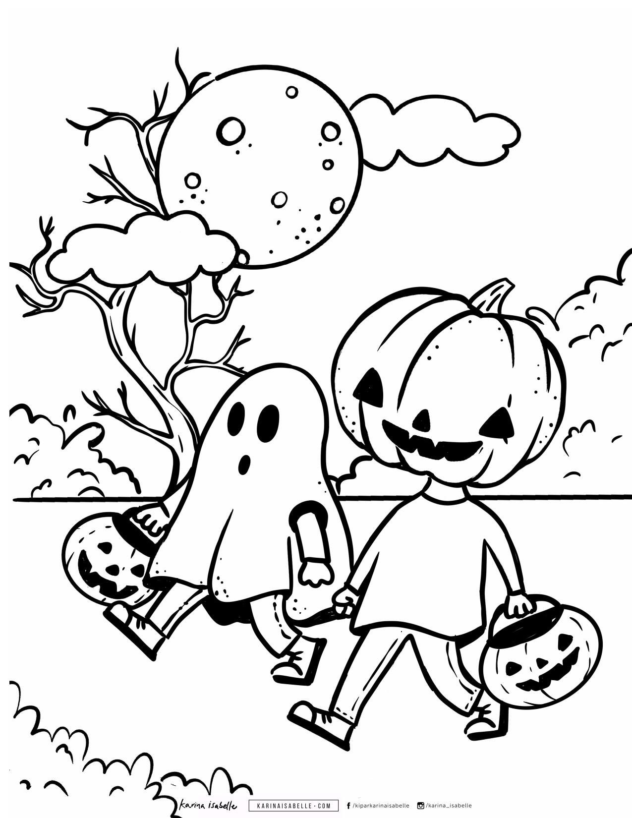 De beaux dessins à colorier imprimables pour l'Halloween | Salut Bonjour