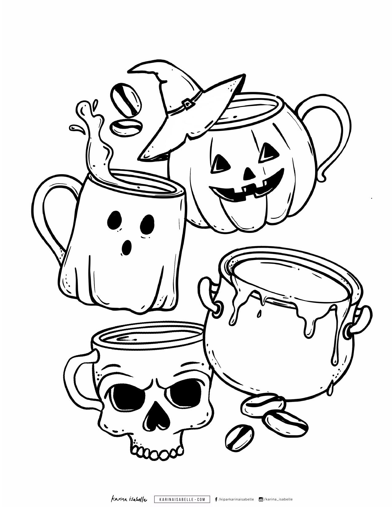 De beaux dessins à colorier imprimables pour l'Halloween | Salut Bonjour