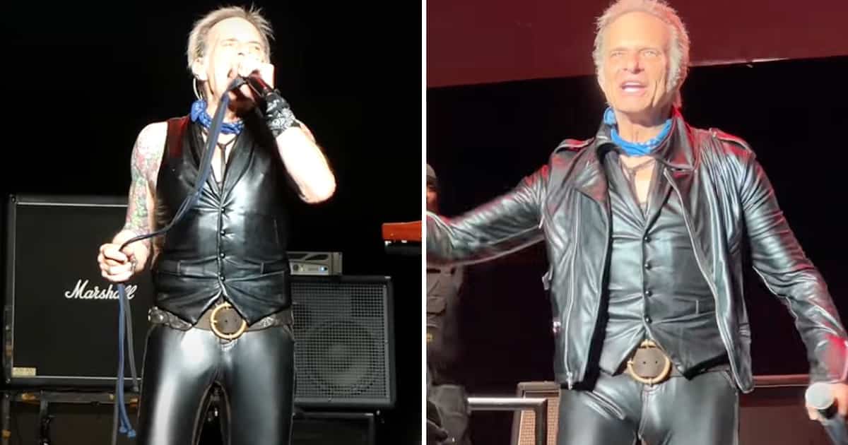 Les gens sont fascinés par les pantalons en cuir du chanteur David Lee Roth (et par ce qu’ils ...