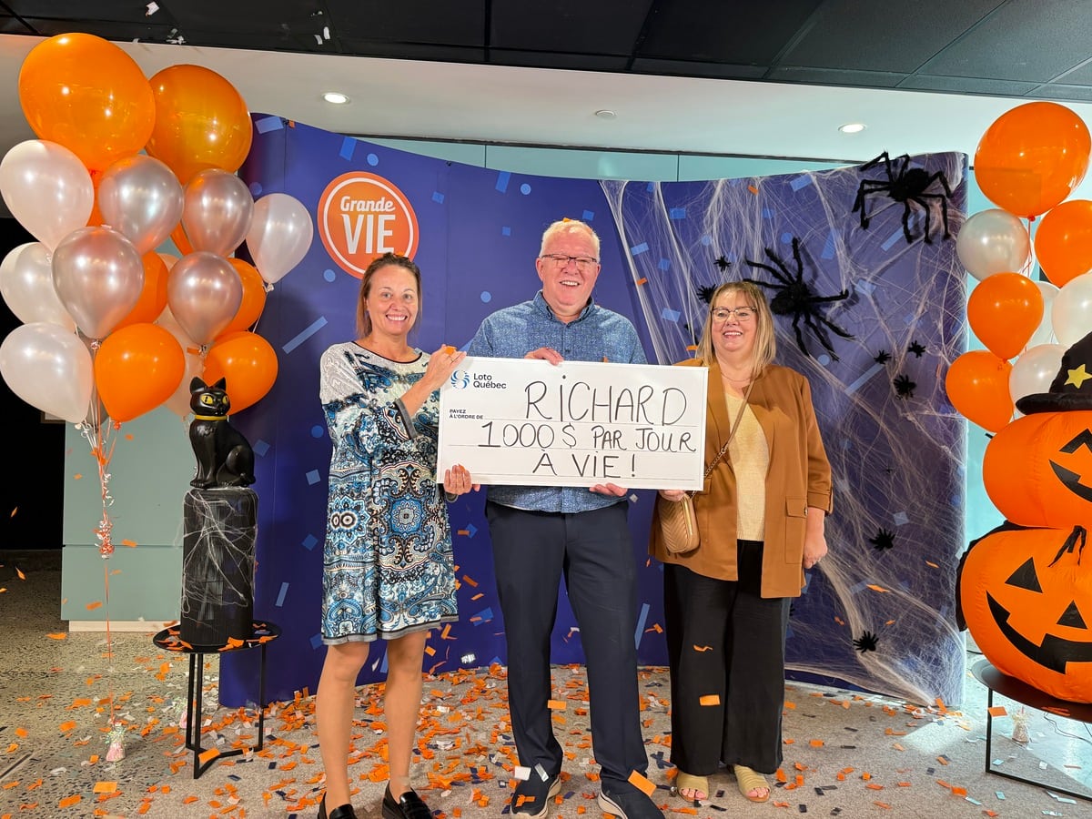 Un retraité de Lanaudière remporte 1000$ par jour à vie | JDM