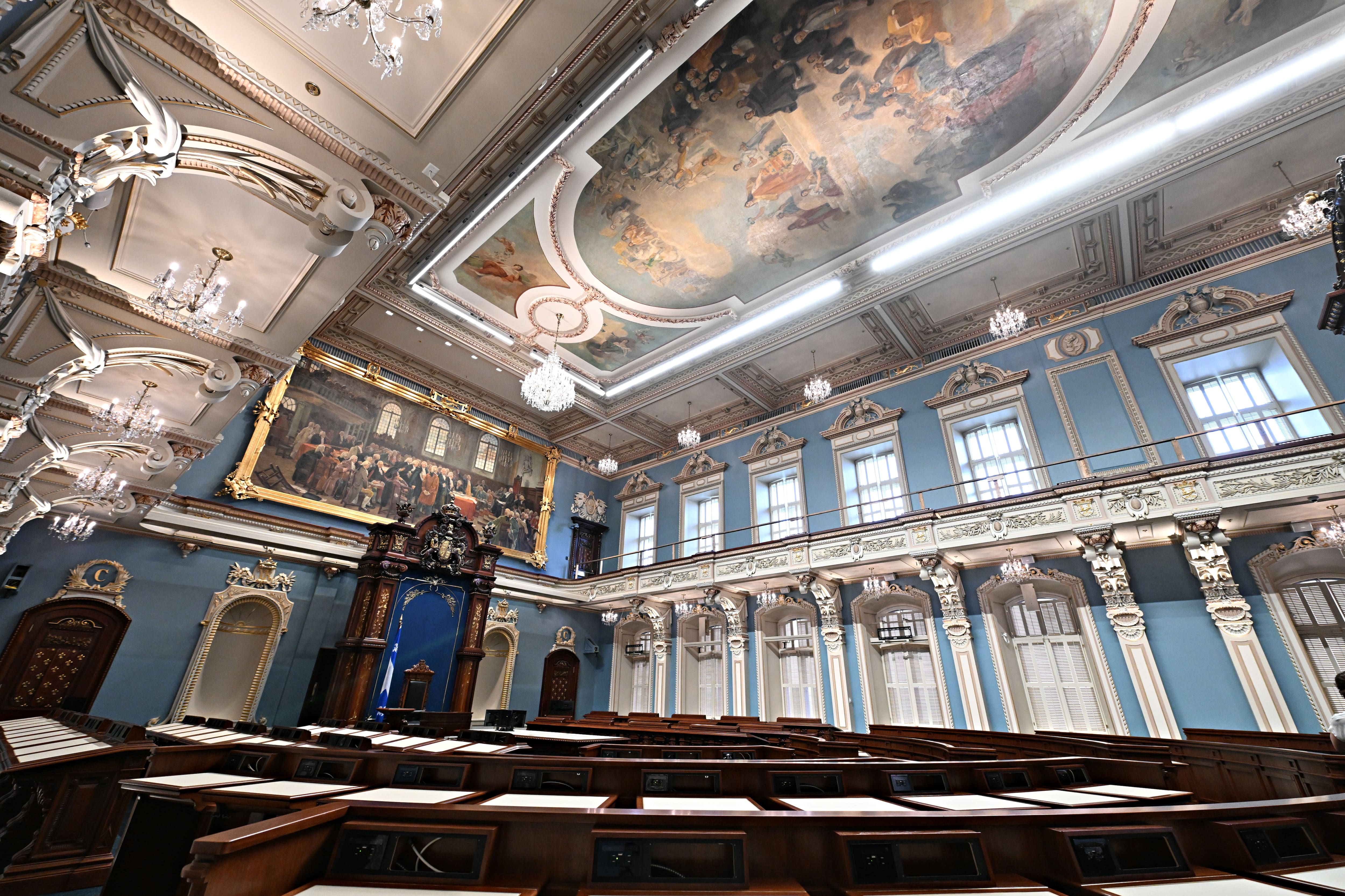 [PHOTOS] Le chantier du Salon bleu de l'Assemblée nationale presque ...