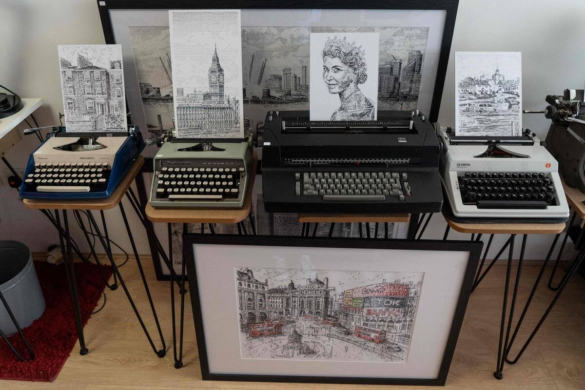 [PHOTOS] He draws portraits and monuments... with typewriters! - Archyde