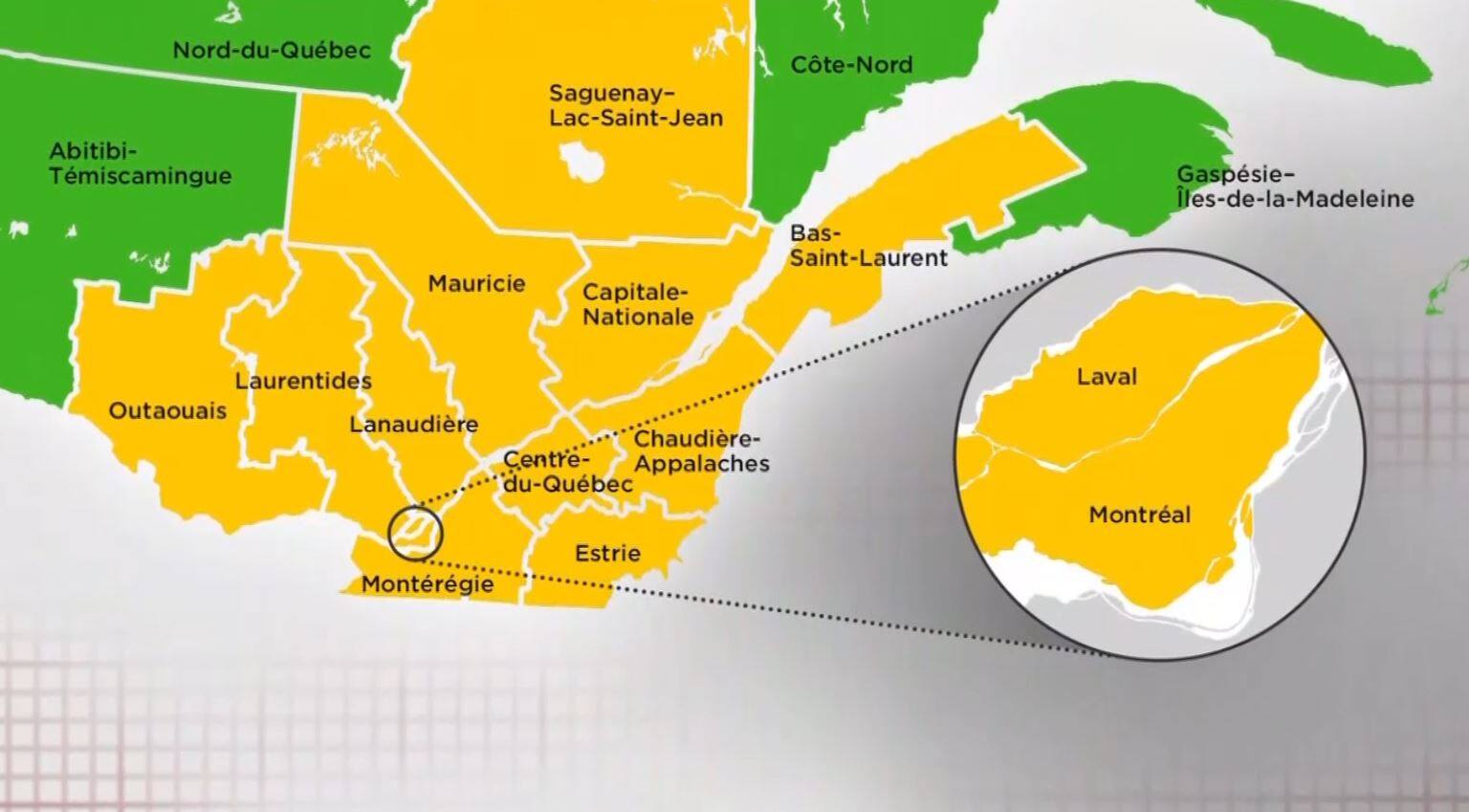 Un Québec seulement en vert et jaune | TVA Nouvelles