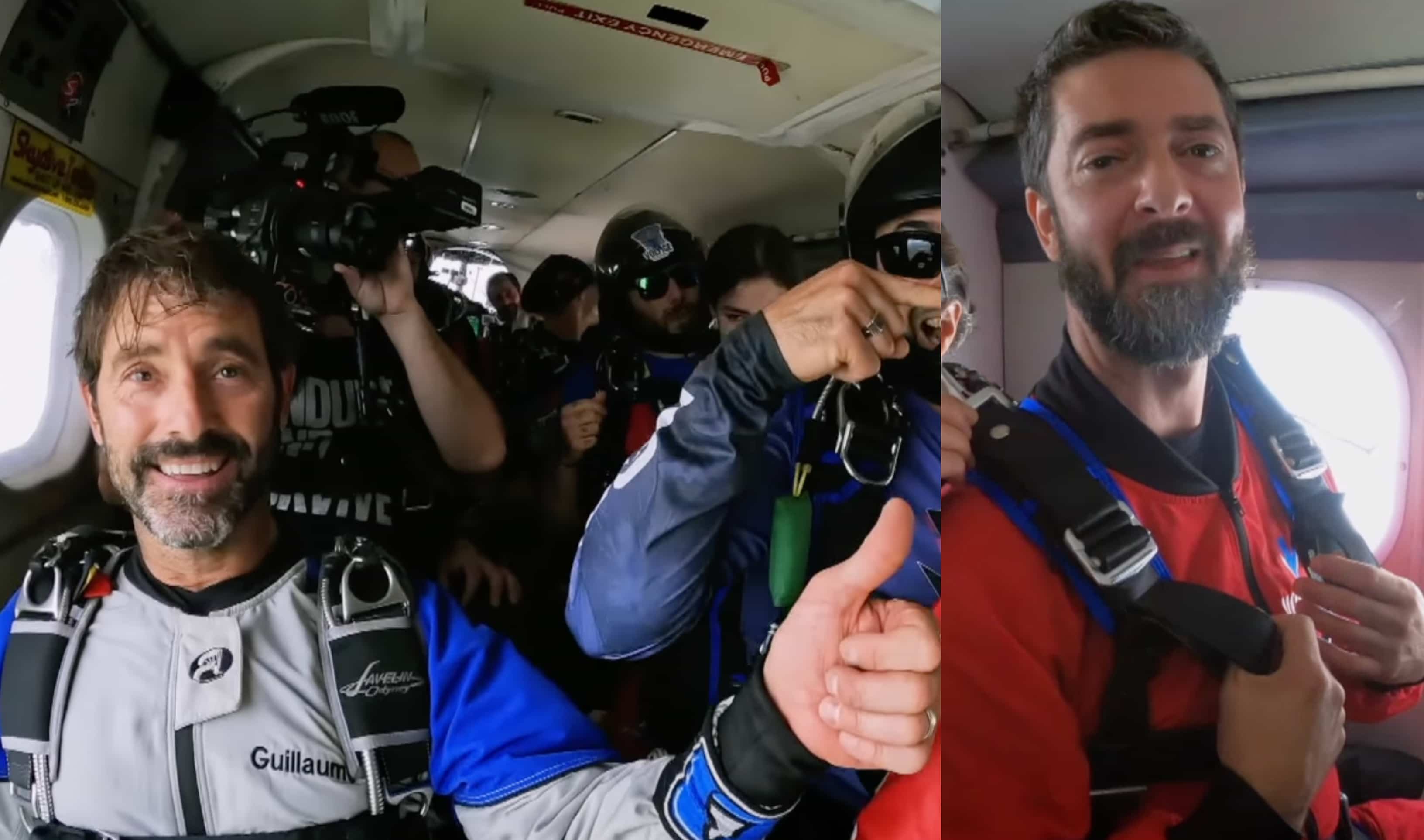 Pour ses 40 ans, Pascal, de La famille Groulx, saute en parachute avec ...