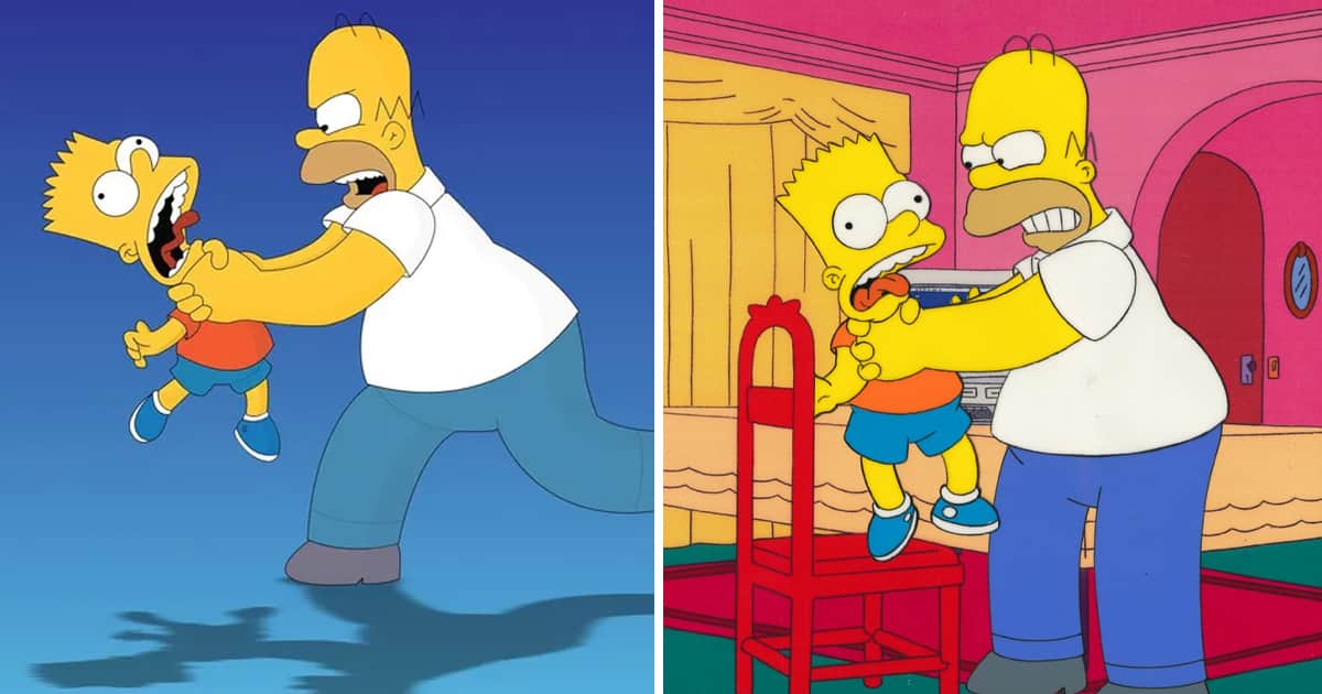 Homer n’étranglera plus Bart dans Les Simpson | Le Sac de chips