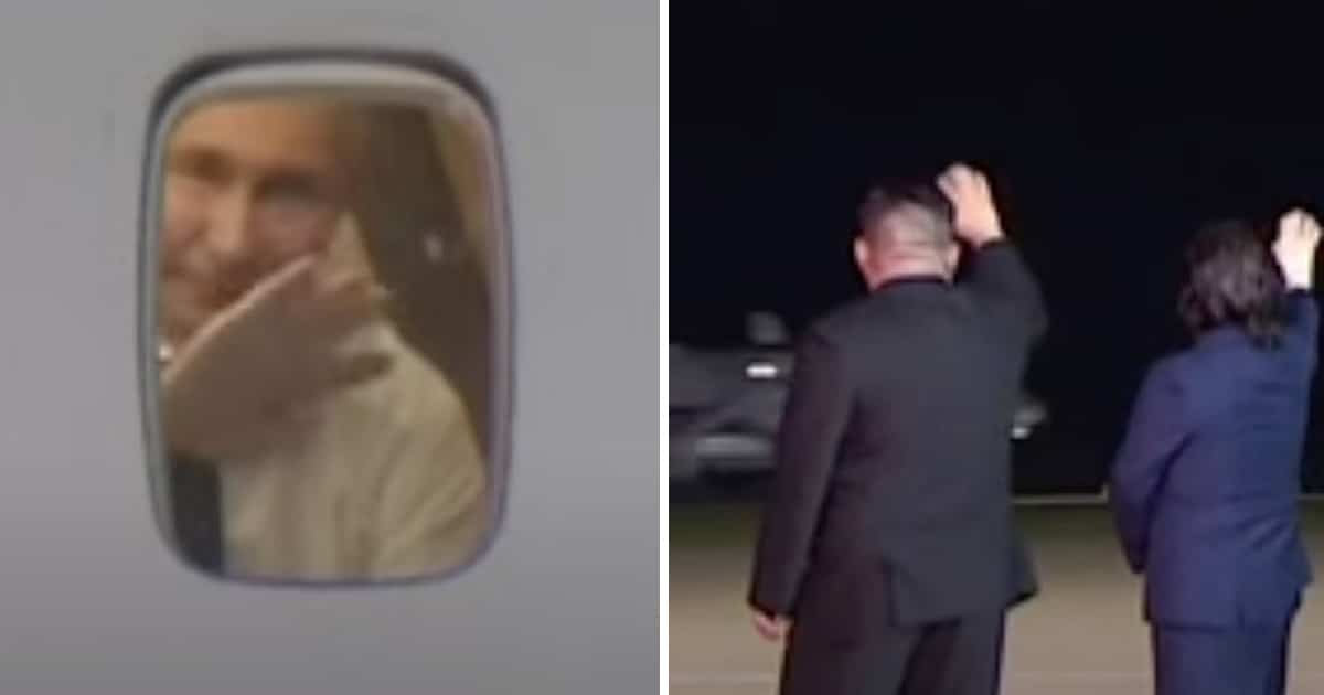 Vladimir Poutine fait des beaux «ba-bye» à Kim Jong-un par le hublot de ...