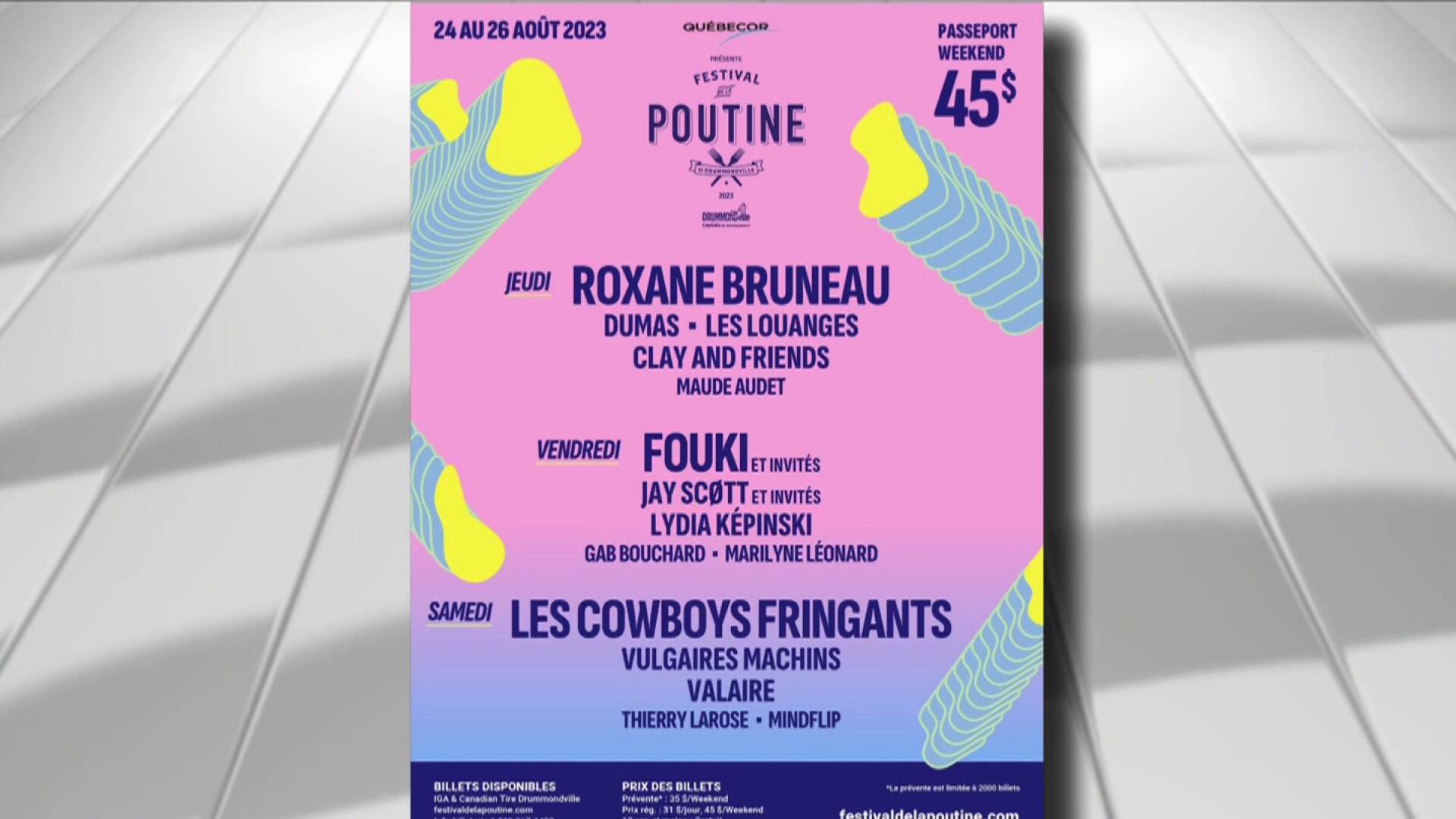 La délicieuse programmation du Festival de la poutine de Drummondville ...