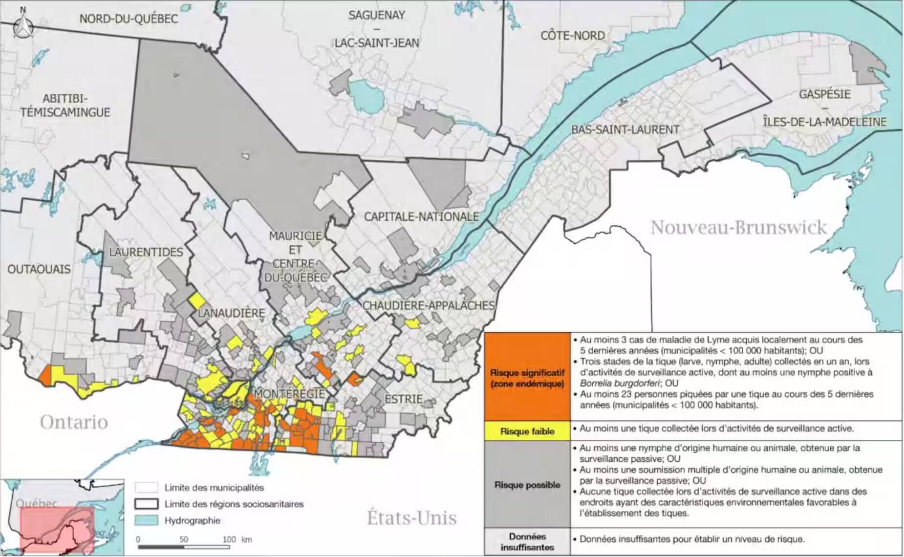 Voici comment le territoire des tiques s’est étendu au Québec depuis ...