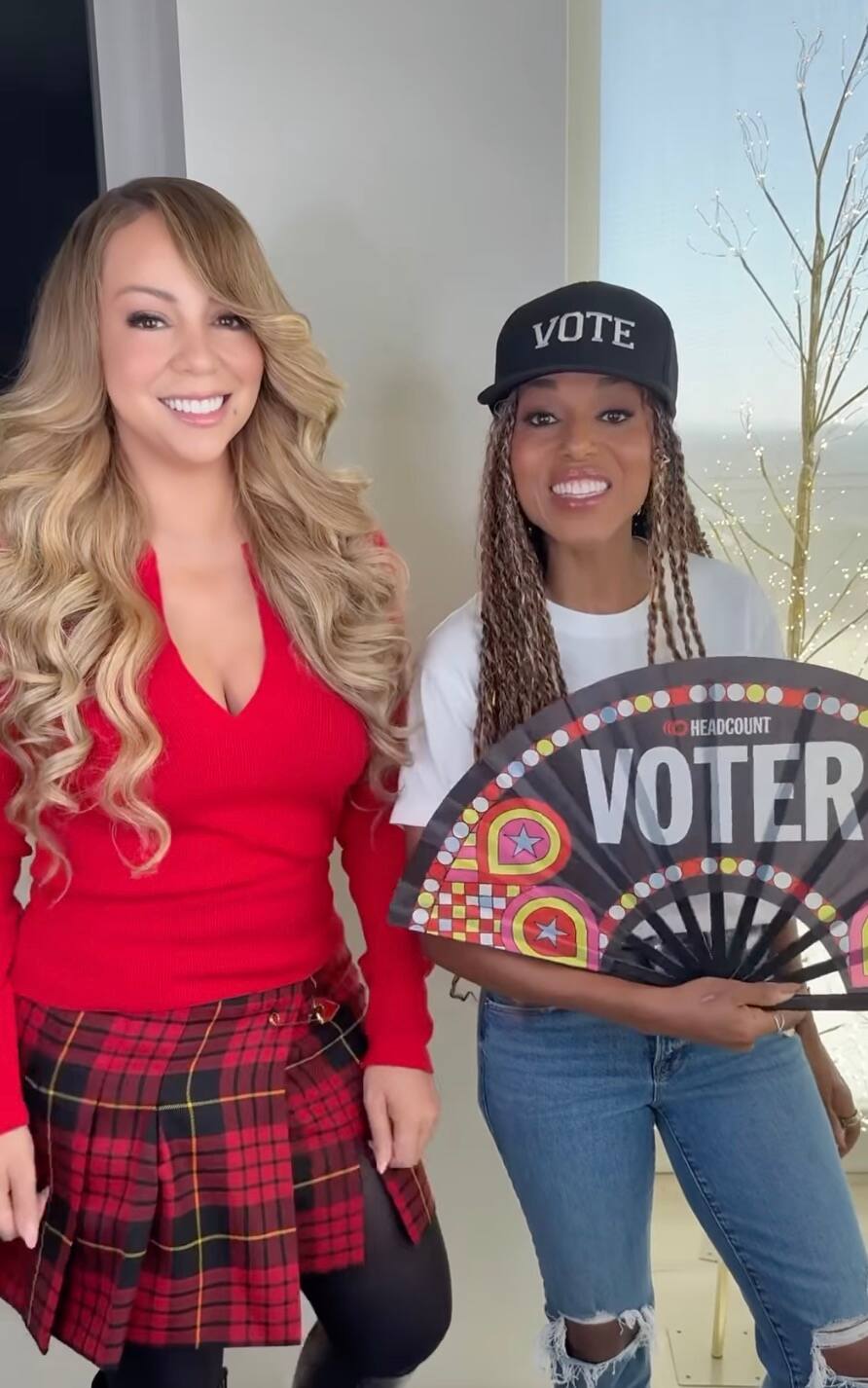 La diva Mariah Carey et l'actrice Kerry Washinton encouragent les ...