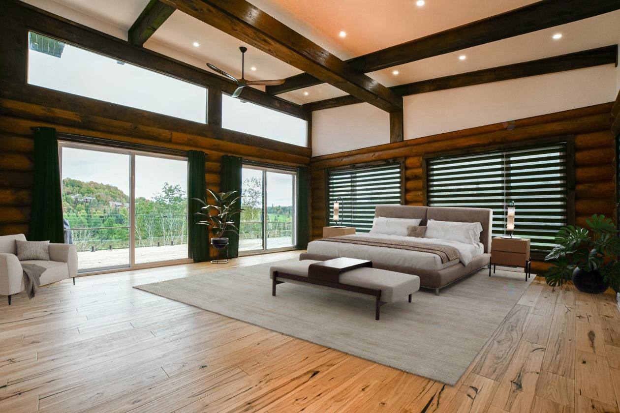 Un superbe chalet de luxe en bois rond à vendre pour 1 799 000$ à Saint-Faustin-Lac-Carré | 24 ...