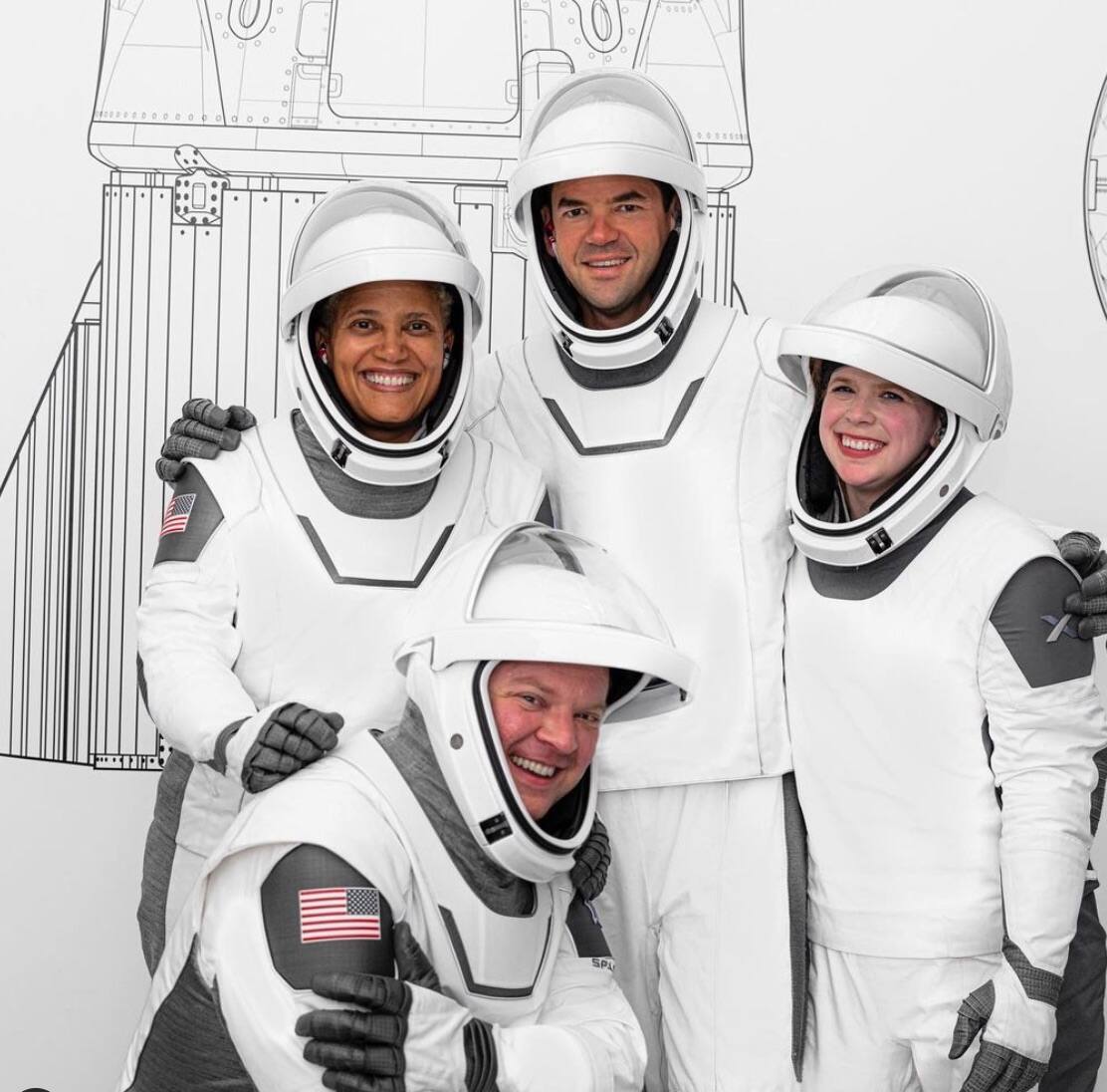 Voici les 4 civils qui s'envoleront dans l'espace avec le prochain vol ...