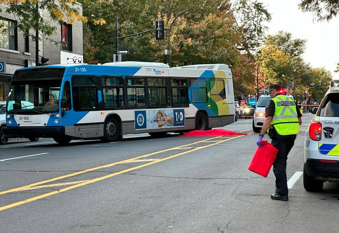 Un piéton happé par un autobus de la STM à Montréal | TVA Nouvelles