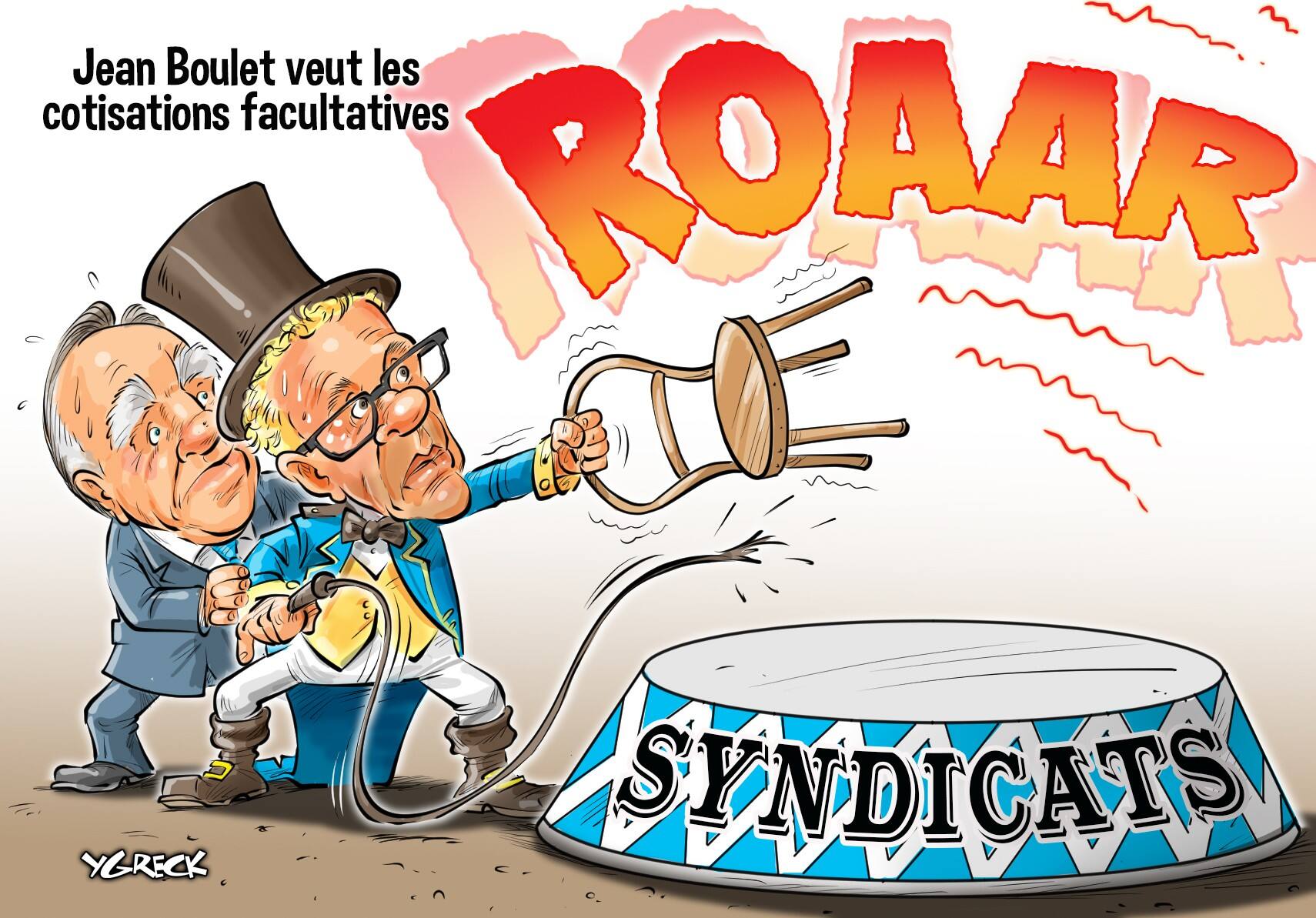 La caricature d'Ygreck en vidéo: Jean Boulet veut les cotisations ...
