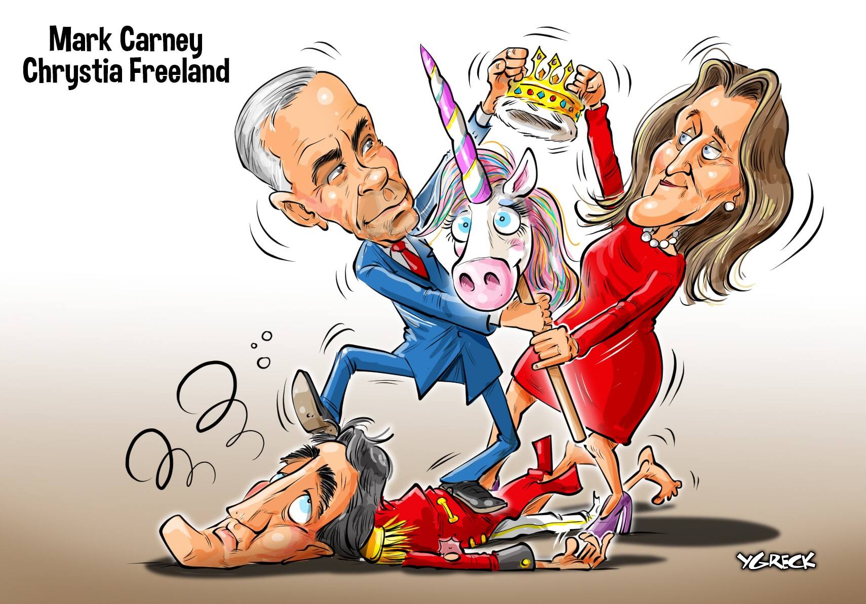 La caricature d’Ygreck en vidéo: Mark Carney et Chrystia Freeland à la ...