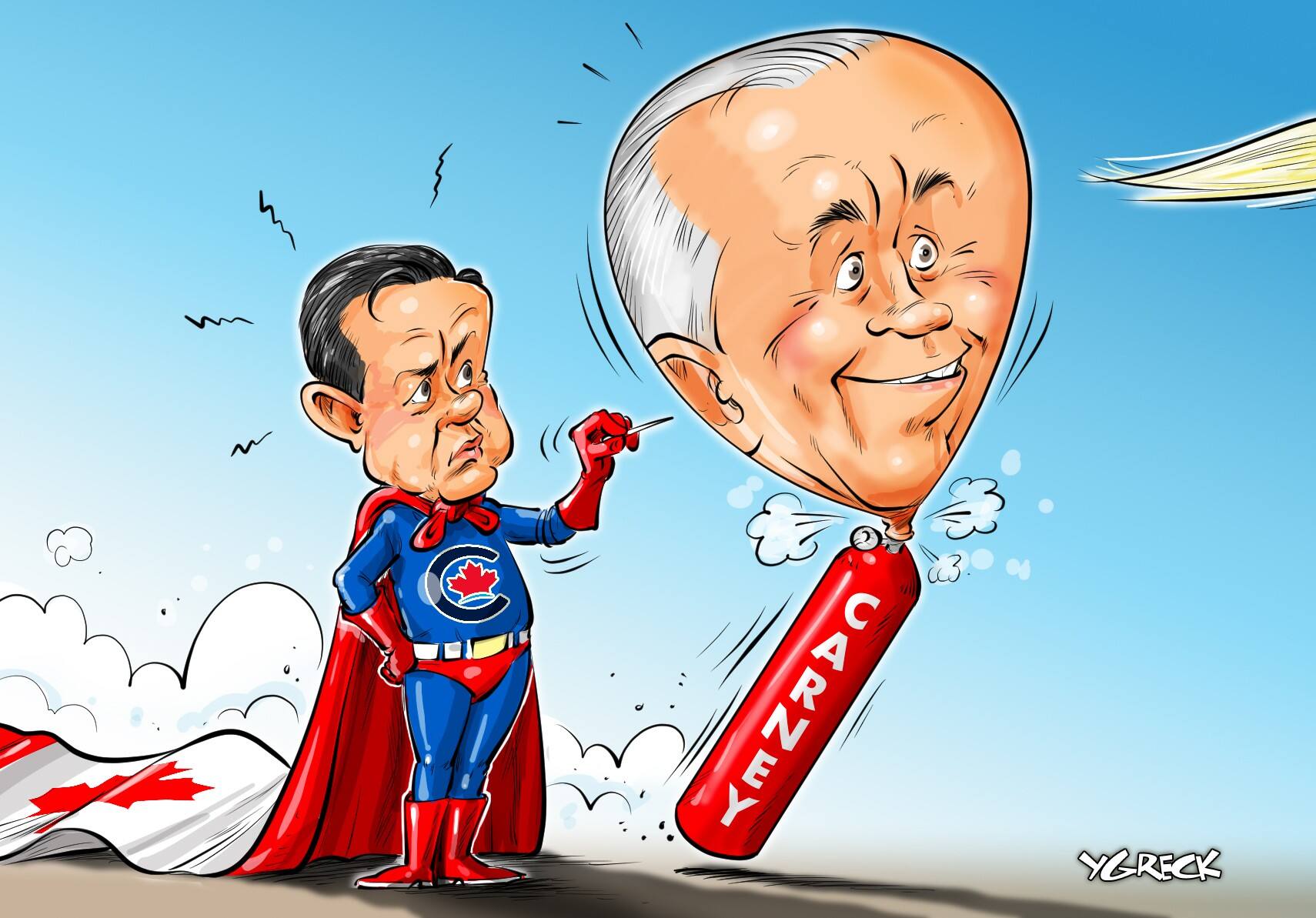 La caricature d’Ygreck en vidéo: Mark Carney rejoint Pierre Poilievre | JDQ