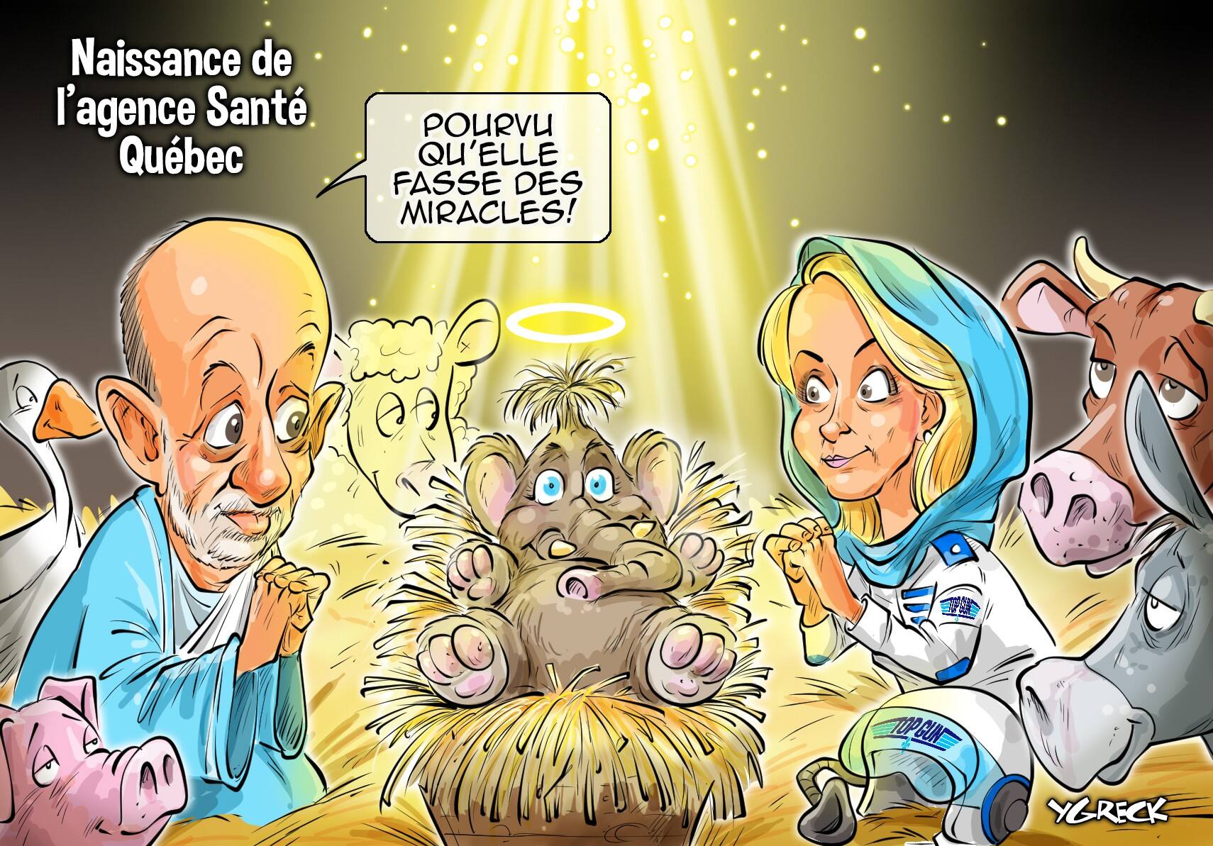 La caricature d’Ygreck en vidéo; l'agence Santé Québec est née | JDQ