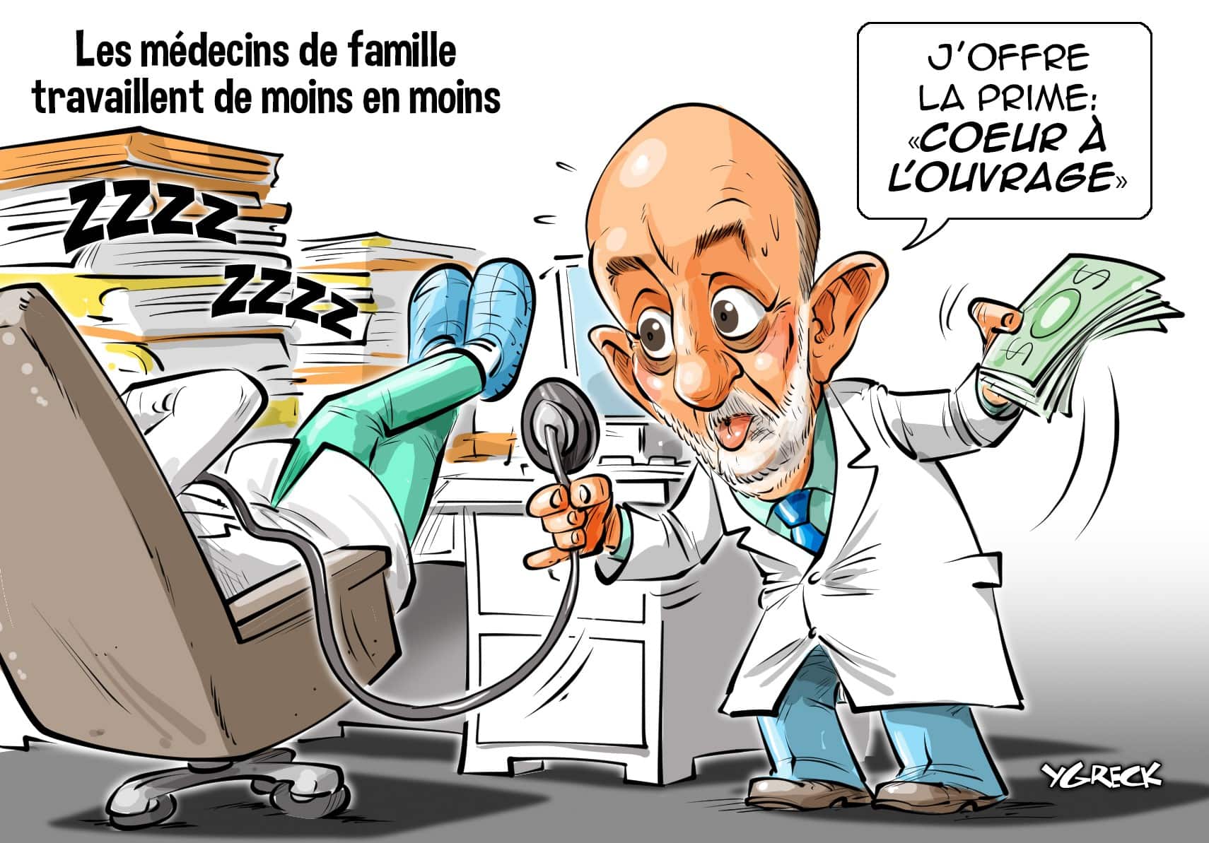 La caricature d’Ygreck en vidéo: les médecins de famille travaillent ...