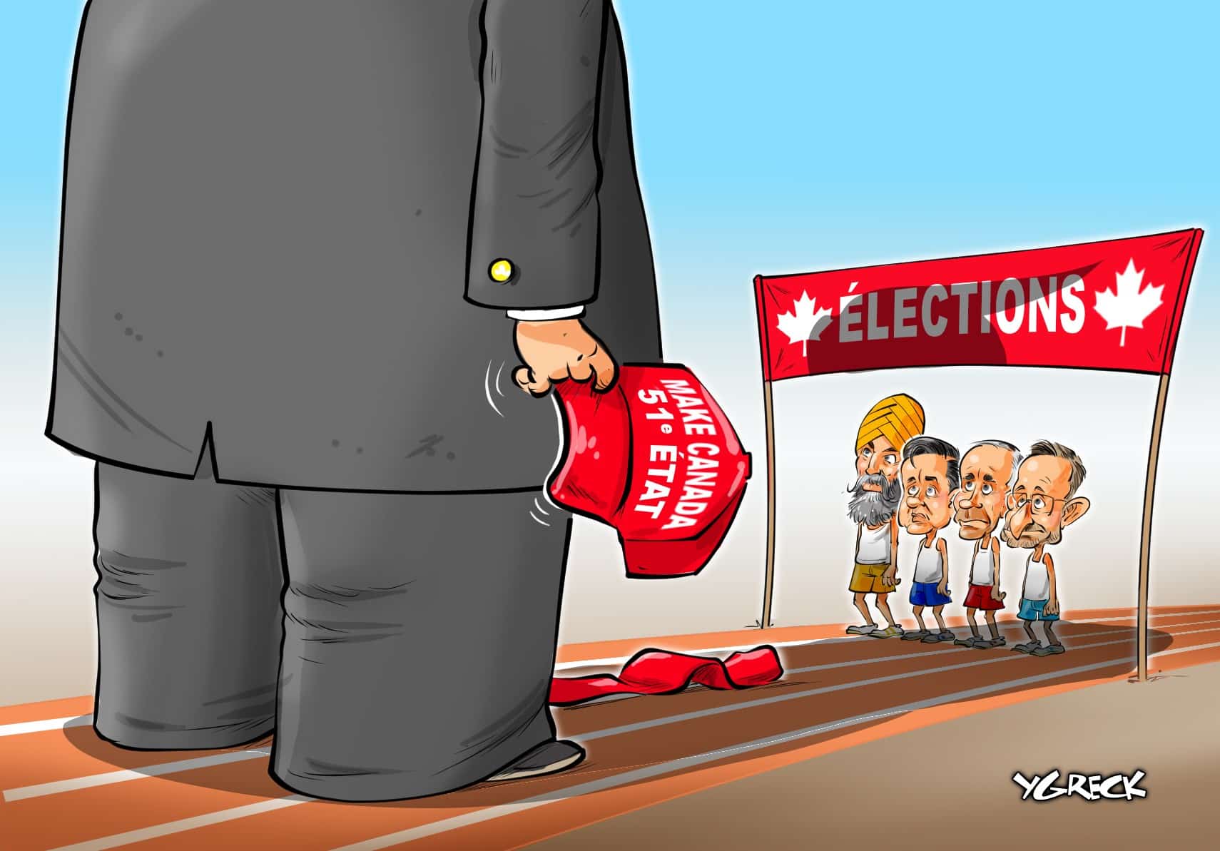 La caricature d’Ygreck en vidéo: Trump et les élections canadiennes | JDQ