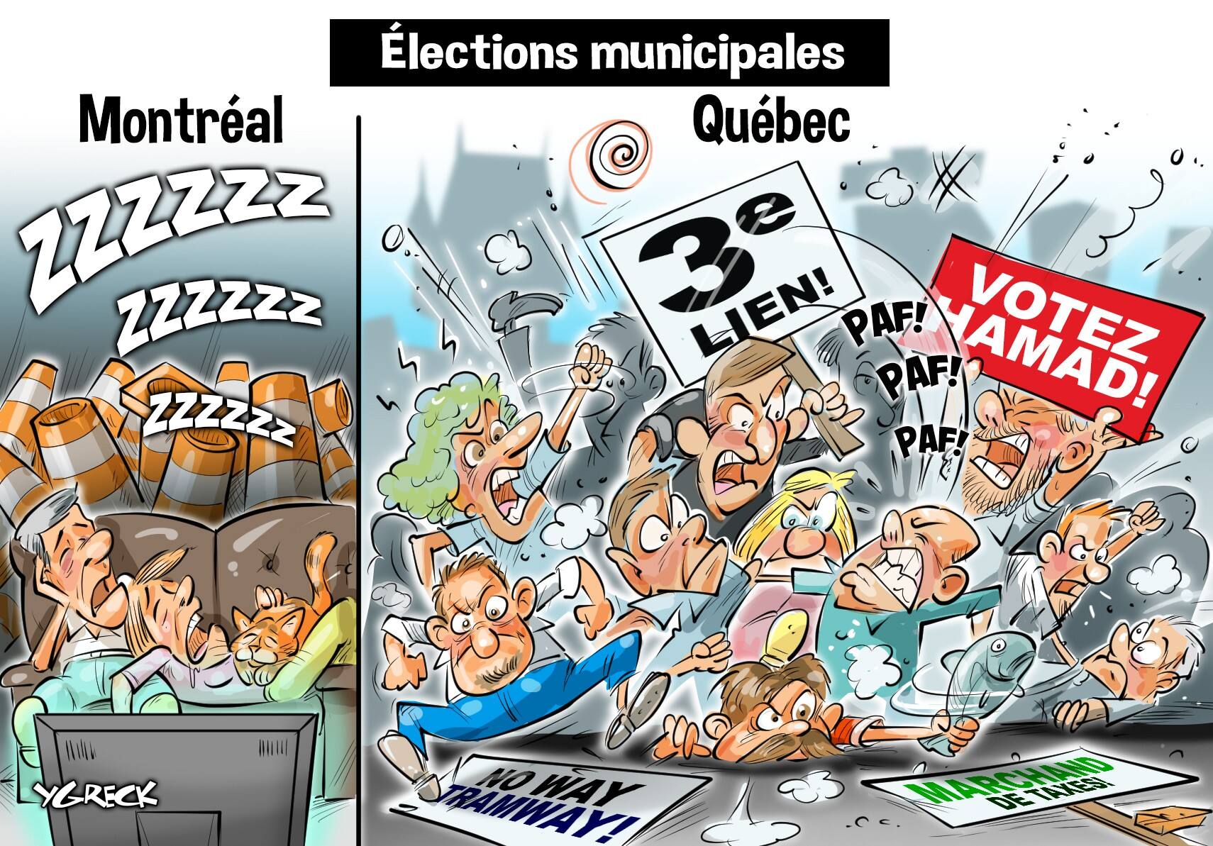 La caricature d’Ygreck en vidéo: les élections municipales à Montréal ...