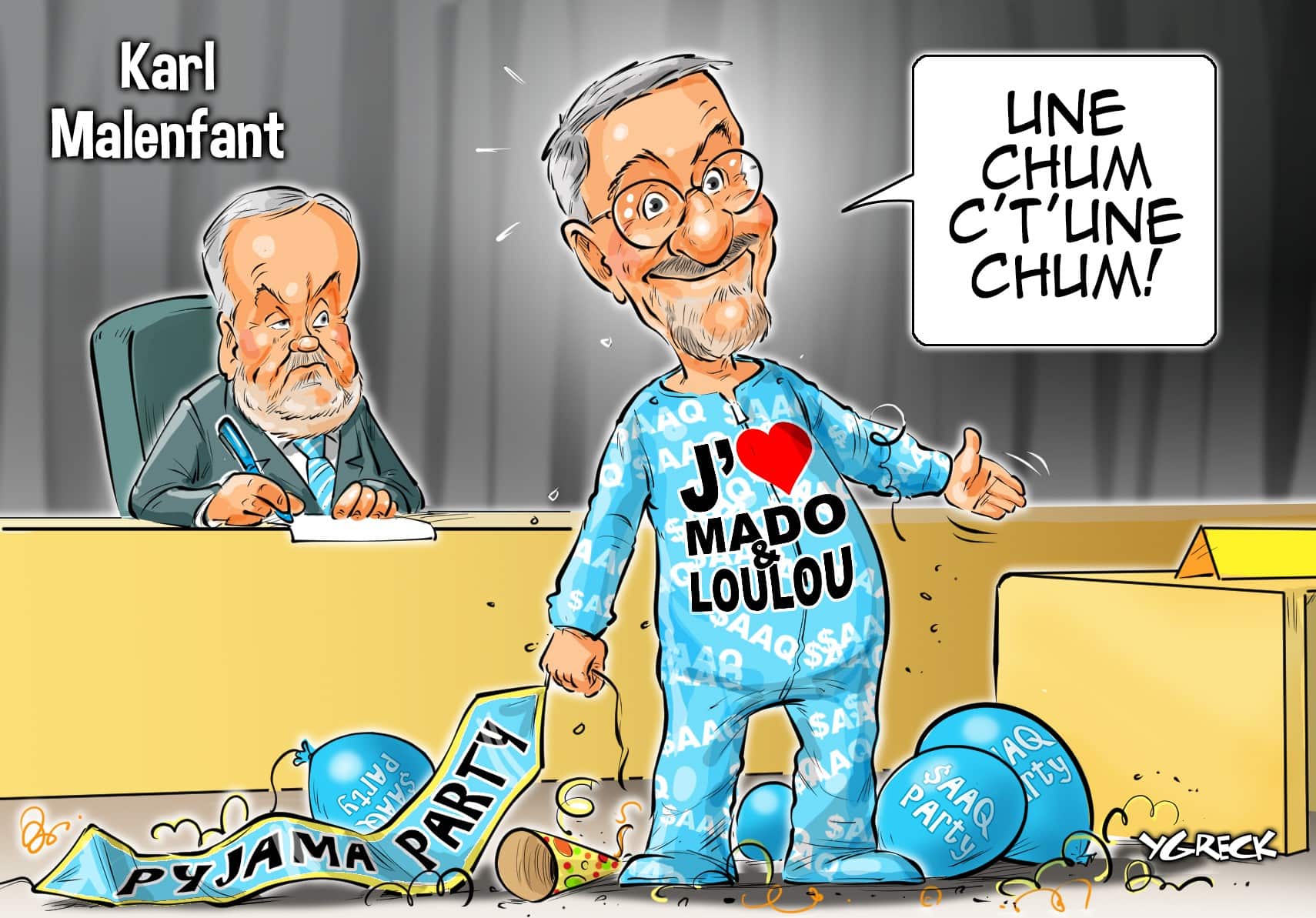 La caricature d’Ygreck en vidéo: Karl Malenfant à la commission Gallant ...