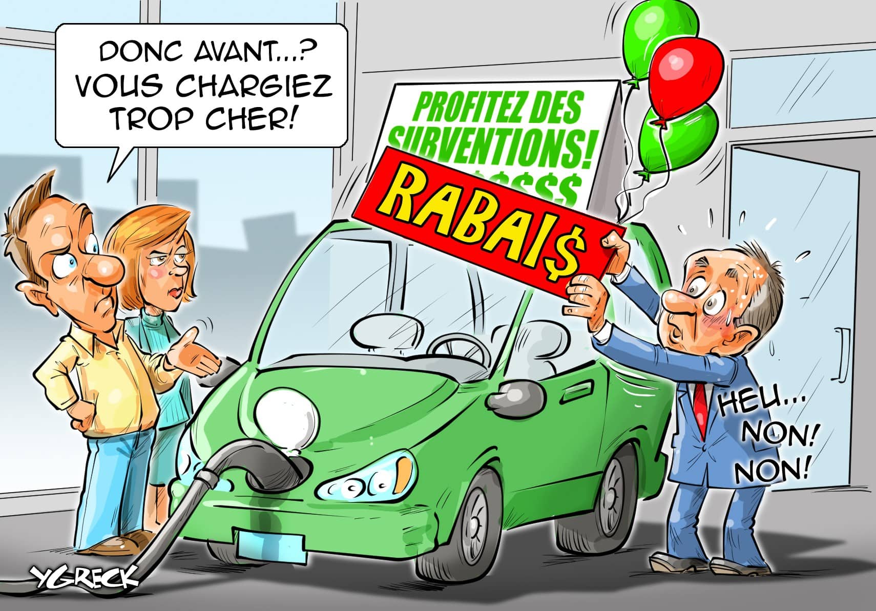 La caricature d’Ygreck en vidéo: fin des subventions pour les voitures ...