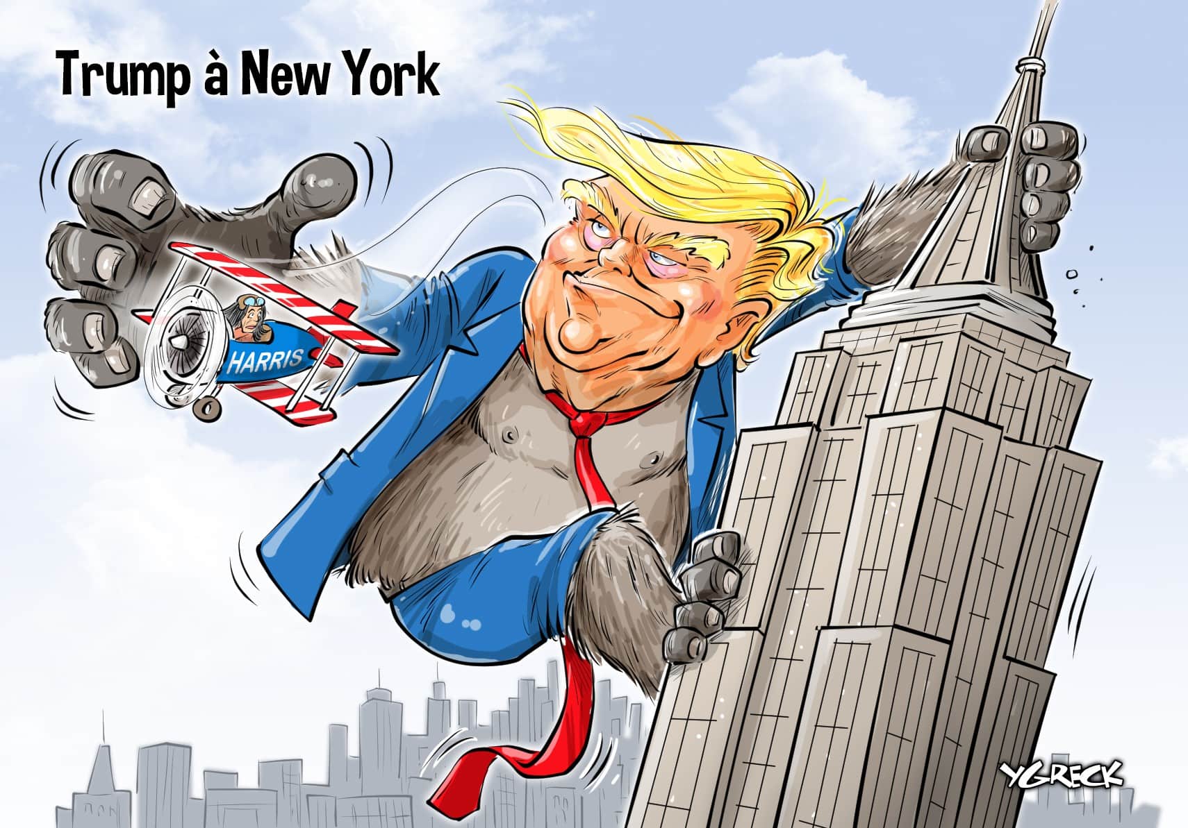 La caricature d’Ygreck en vidéo: Donald Trump à New York | JDM