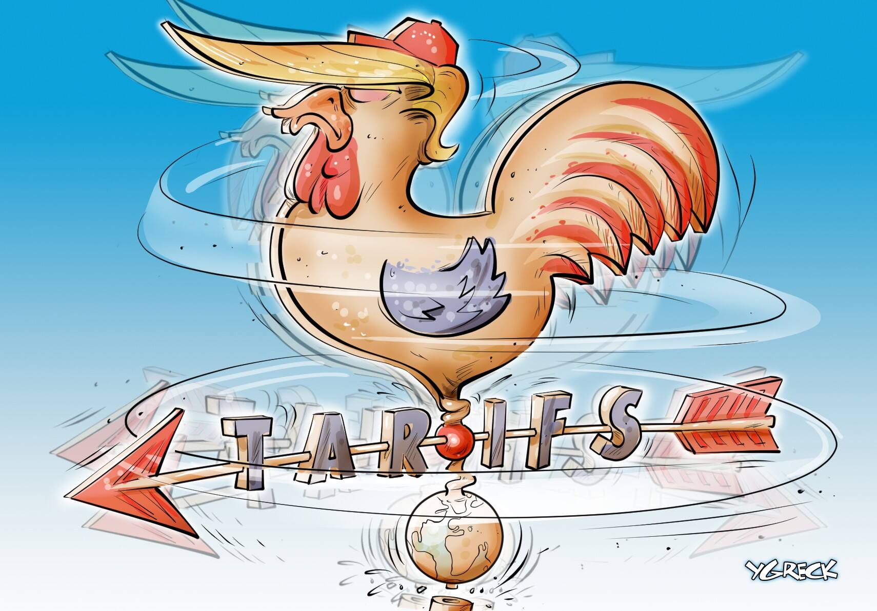 La caricature d'Ygreck en vidéo: Donald Trump change encore d'idée | JDQ