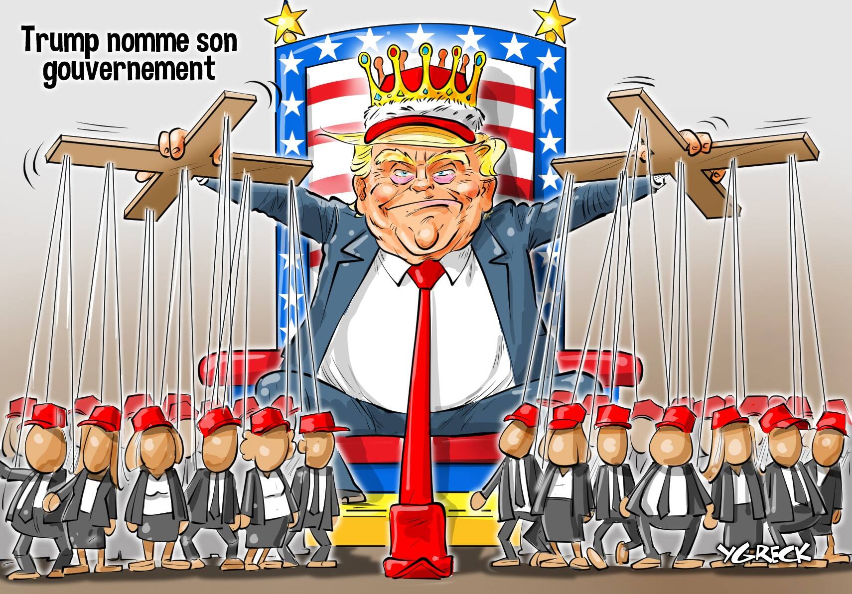 La caricature d’Ygreck en vidéo: Donald Trump nomme son gouvernement | JDQ