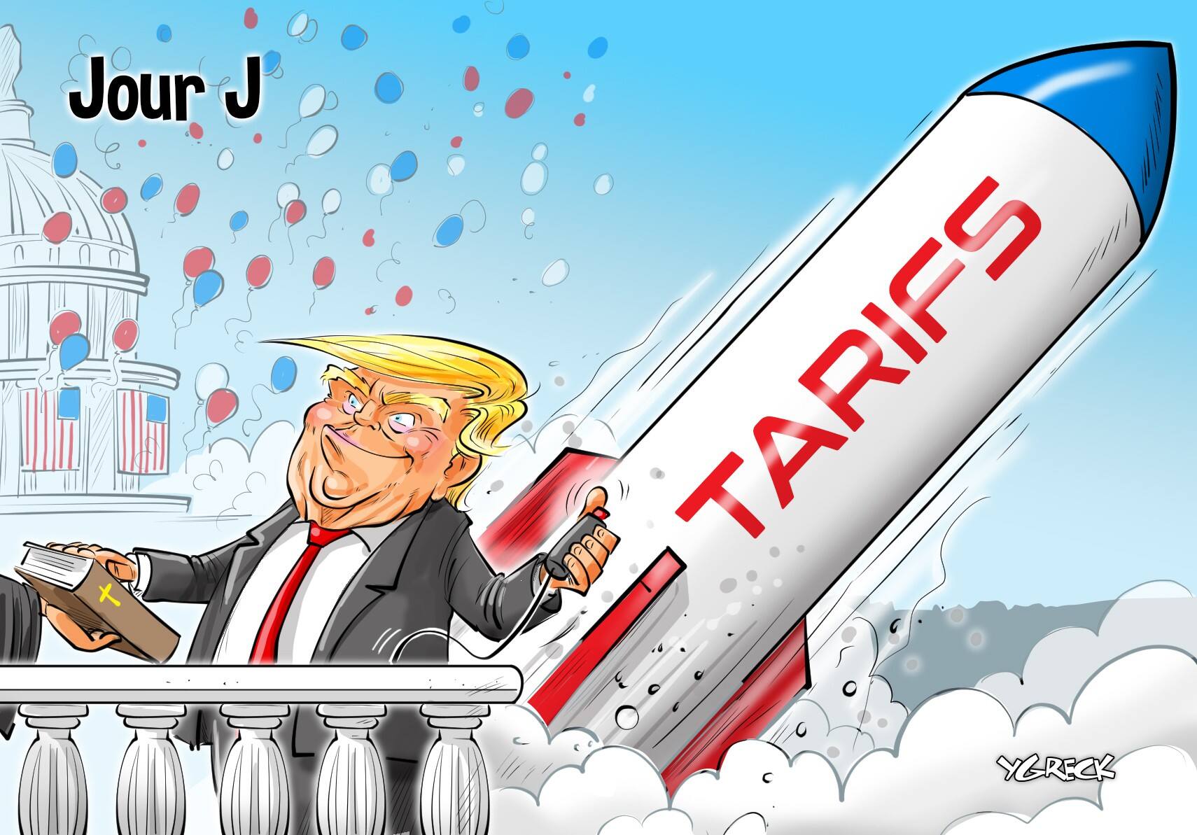 La caricature d’Ygreck en vidéo: investiture de Donald Trump | JDM