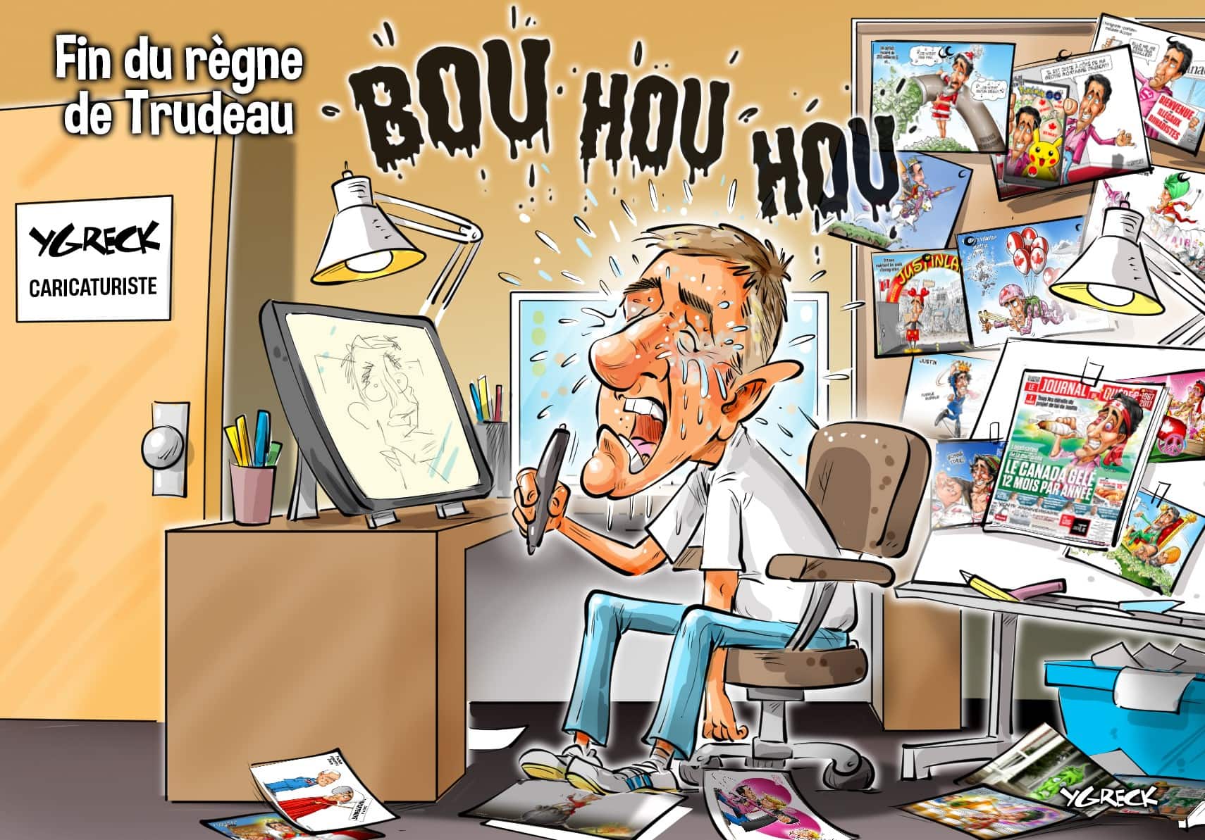 La caricature d’Ygreck en vidéo: la fin du règne de Justin Trudeau | JDQ
