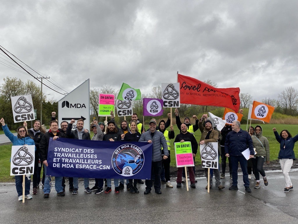 Les 160 travailleurs et travailleuses de MDA Espace en grève | JDM