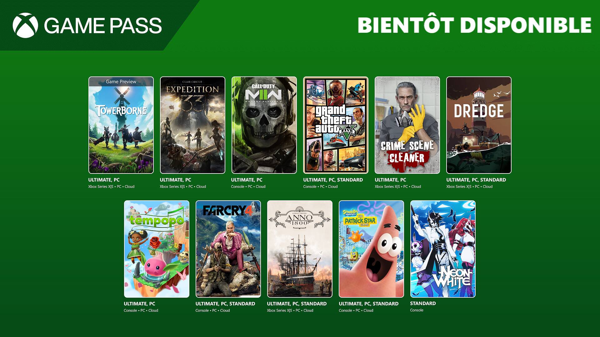 Voici les jeux qui débarquent sur Game Pass fin avril et début mai ...