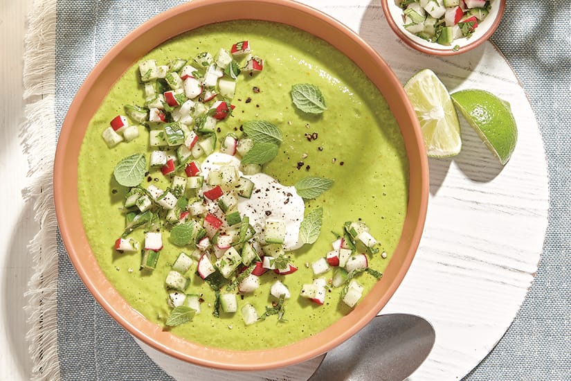 Gazpacho with cucumber & radish salsa | Style at Home