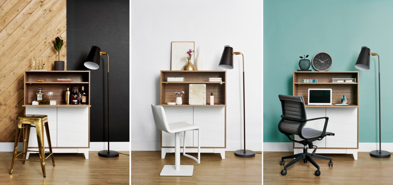 One secretary desk styled in 3 different ways | Style at Home