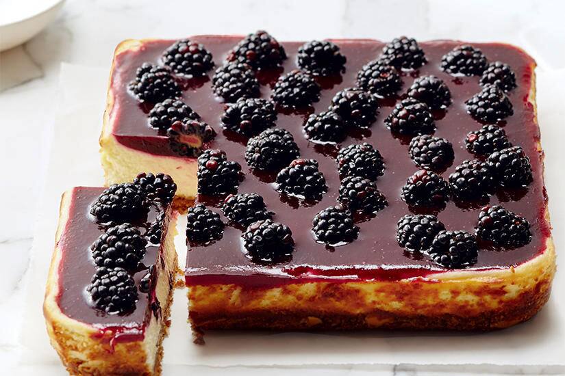 Recipe: Blackberry cheesecake bars | Style at Home