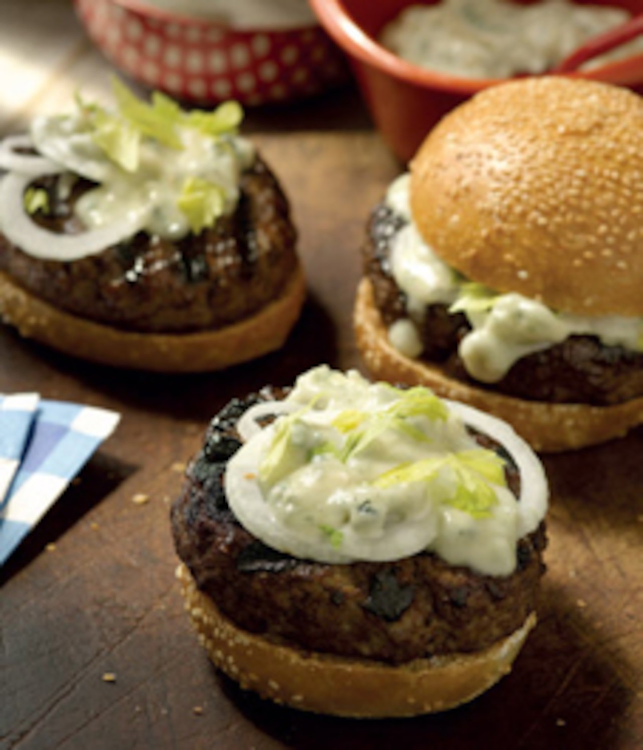 Recipe: Hot buffalo burgers with blue cheese | Style at Home