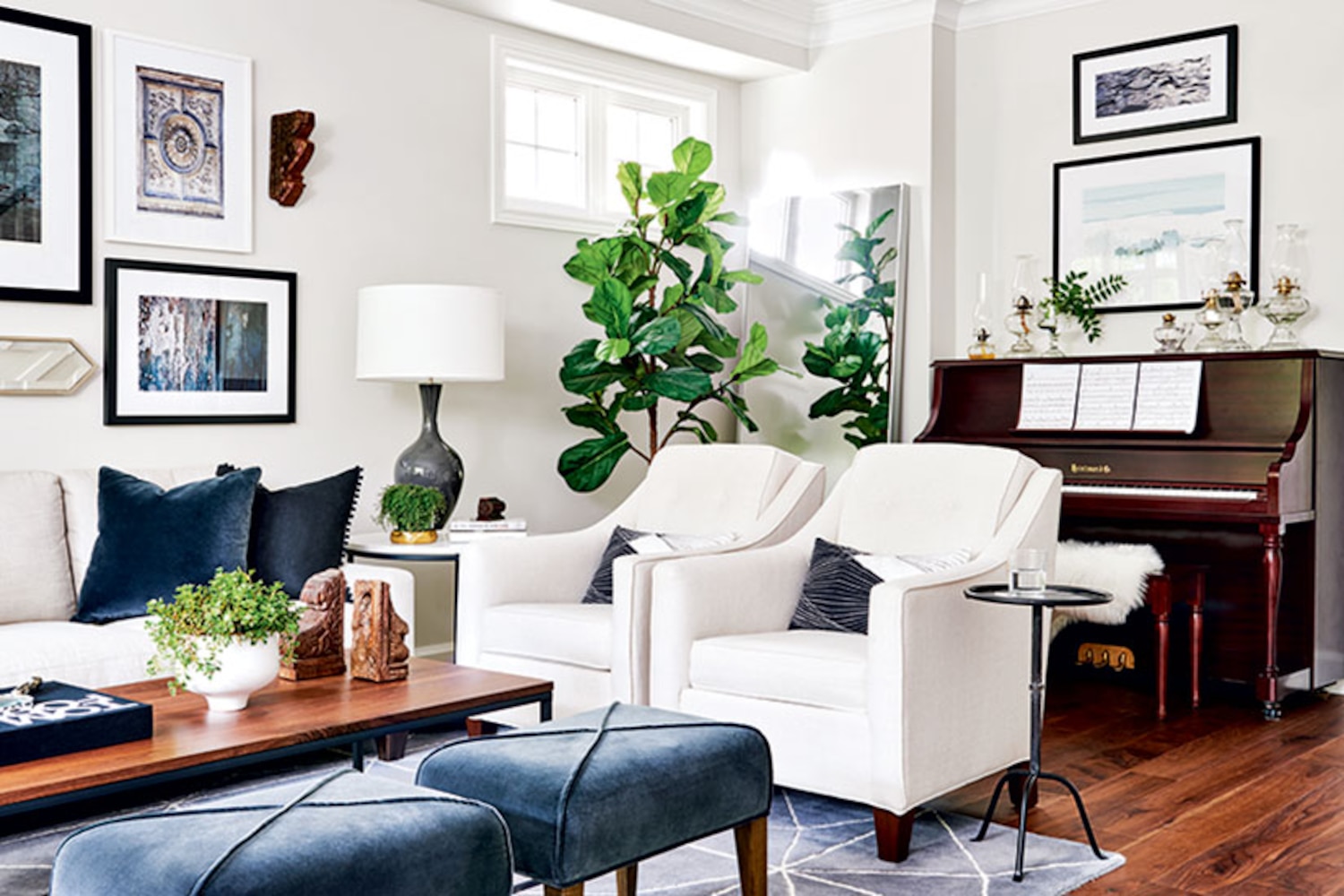 A cozy and modern family home punctuated with earth-tone accents ...