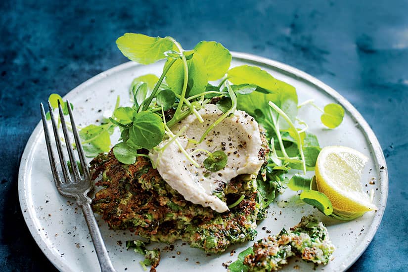 Recipe: Kale, pea & ricotta fritters | Style at Home