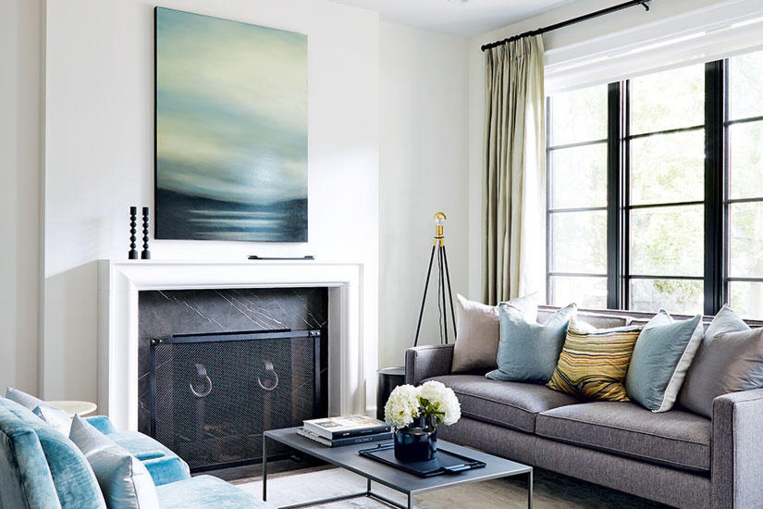 Modern meets traditional in this soft hued home | Style at Home