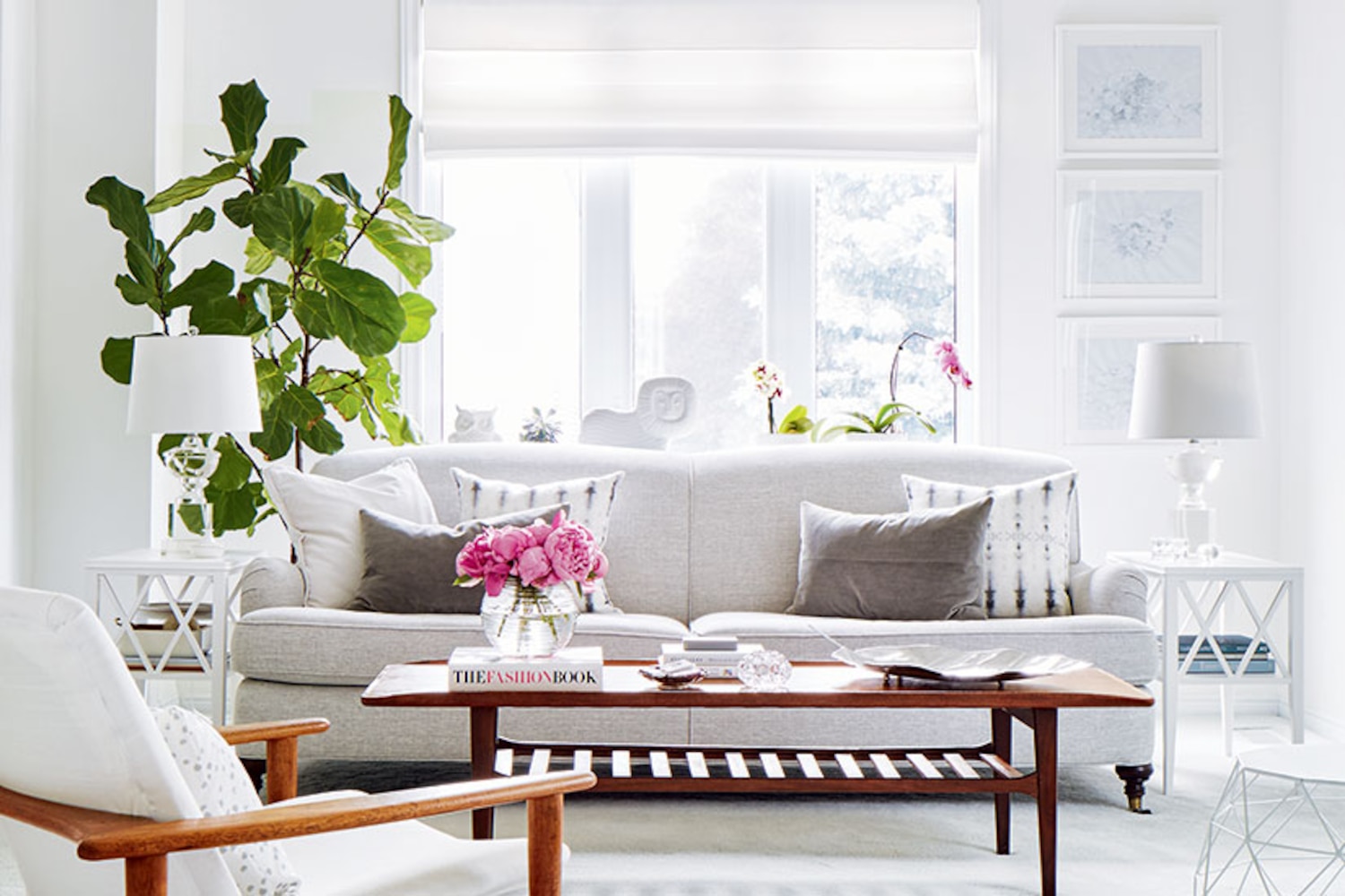 A crisp white home accented with charming thrift shop finds | Style at Home