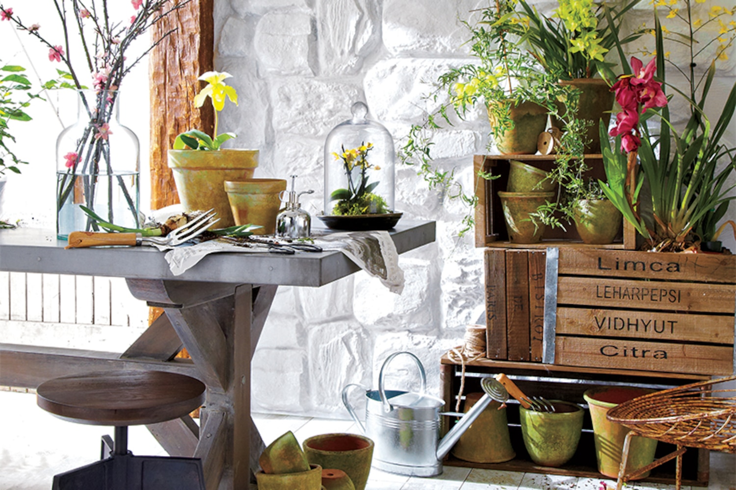 High/low: Rustic garden room | Style at Home